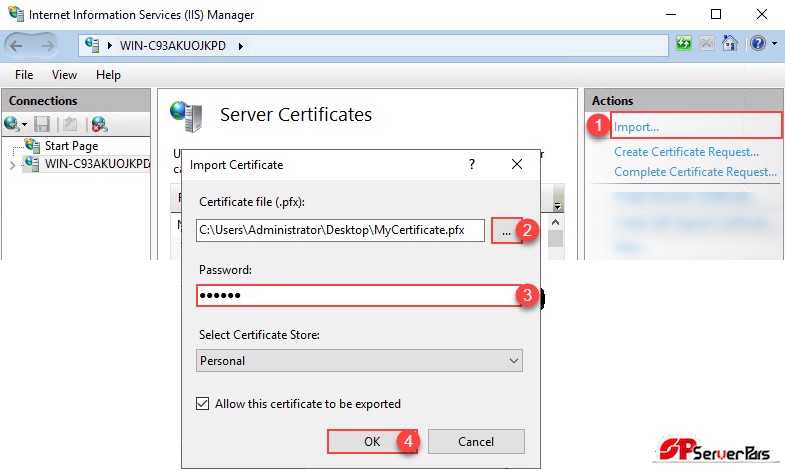 نصب SSL پنل های IIS - cPanel - Plesk - DirectAdmin - وبلاگ سرورپارس